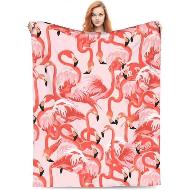 Pink Flamingo Blanket Gifts for Adult & Women for Living Room Bedding ...