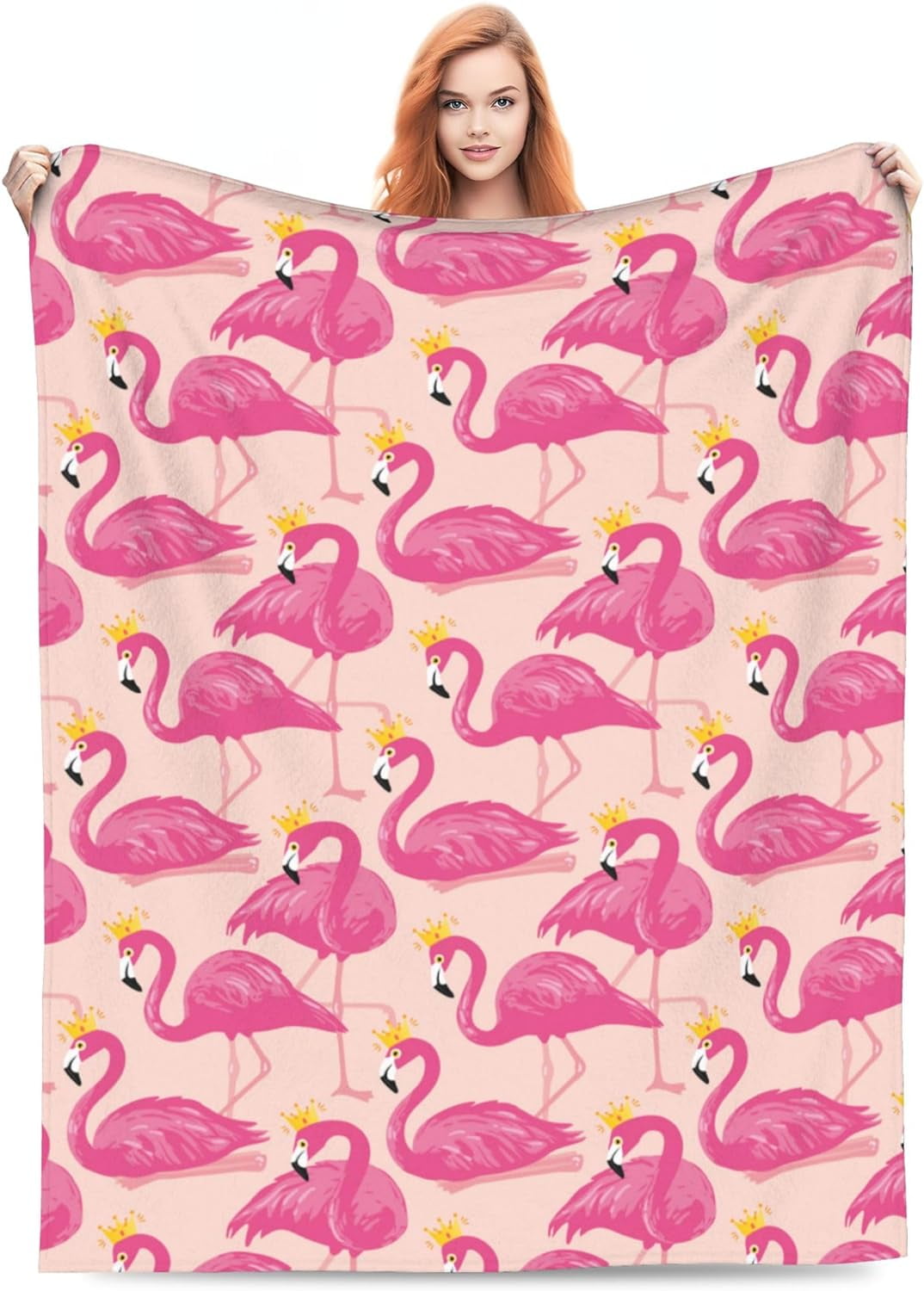 Pink Flamingo Blanket Gifts for Kids Adults Soft Warm Lightweight Cozy ...