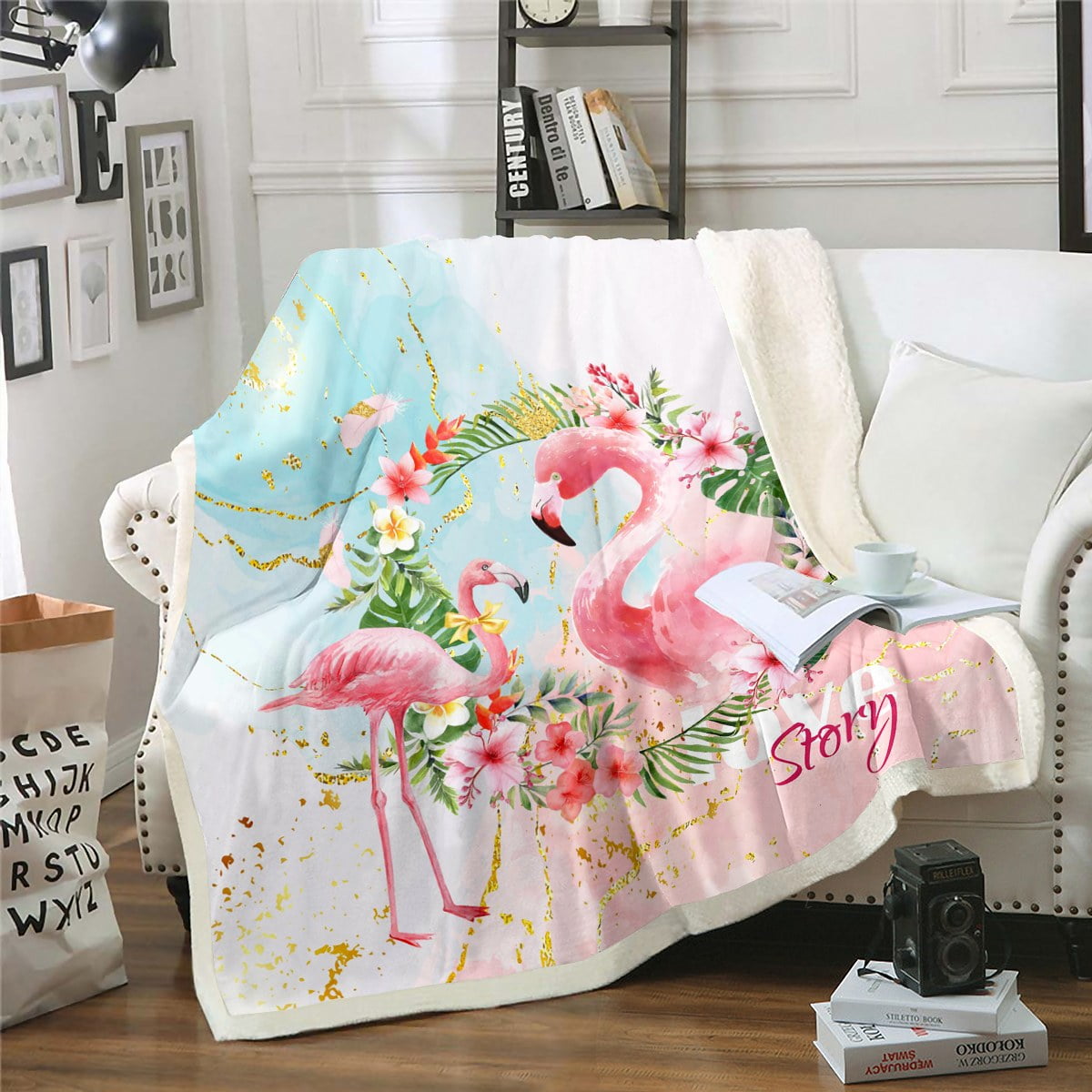 Pink Flamingo Blanket Flamingo Throw Blanket Cute Animal Flamingo Decor ...