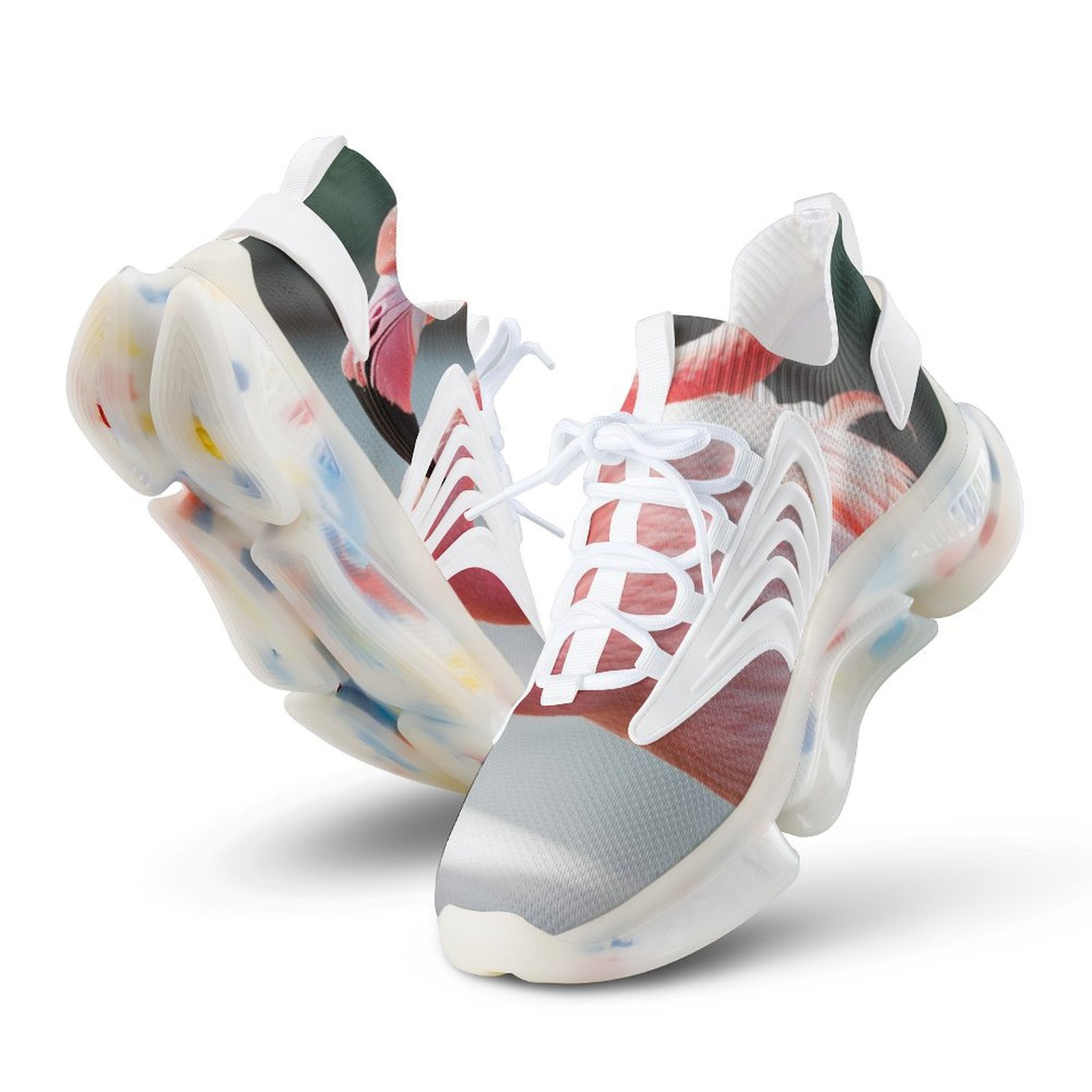 Pink Flamingo Elegance Walking Shoes for Men Woman Lightweight Tennis ...