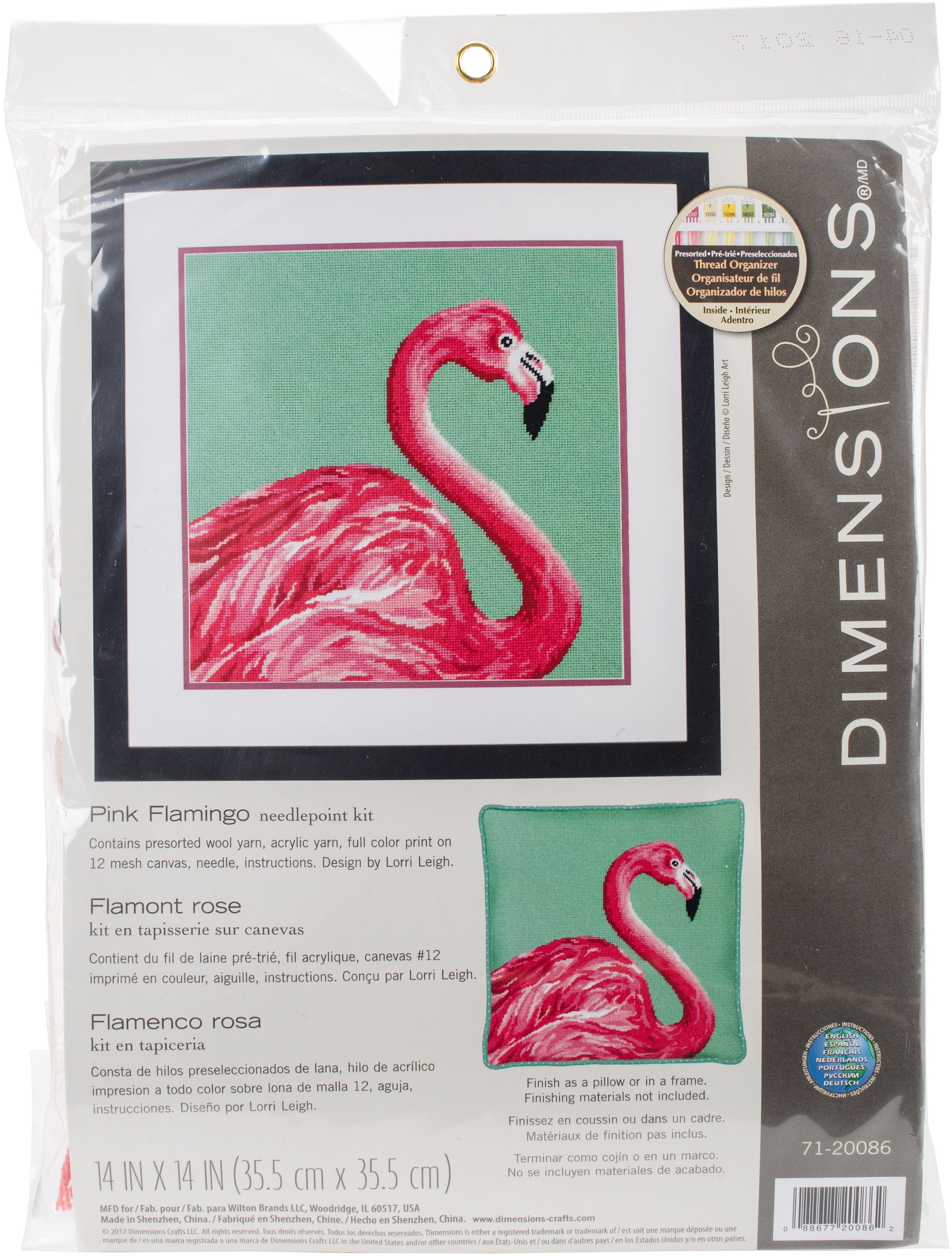 Pink Flamingo Needlepoint Kit 14"X14" Stitched In Yarn - Walmart.com