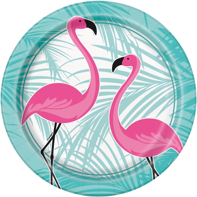 Pink Flamingo Party 9" Dinner Plates (8 Count) - Walmart.com