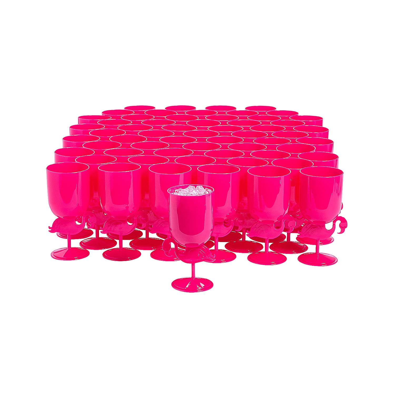 Pink Flamingo Plastic Goblets Bulk 60 Ct - Walmart.com