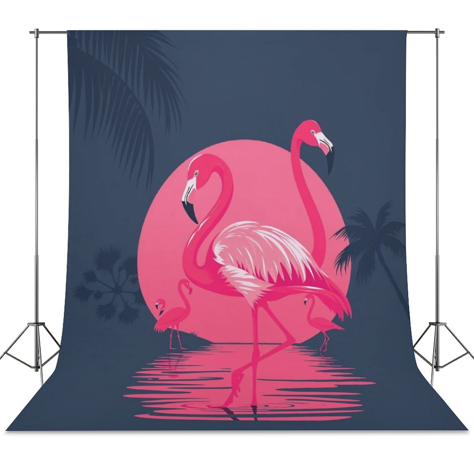 Pink Flamingos Sunset Party Backdrop Birthday Decoration Backgrounds ...