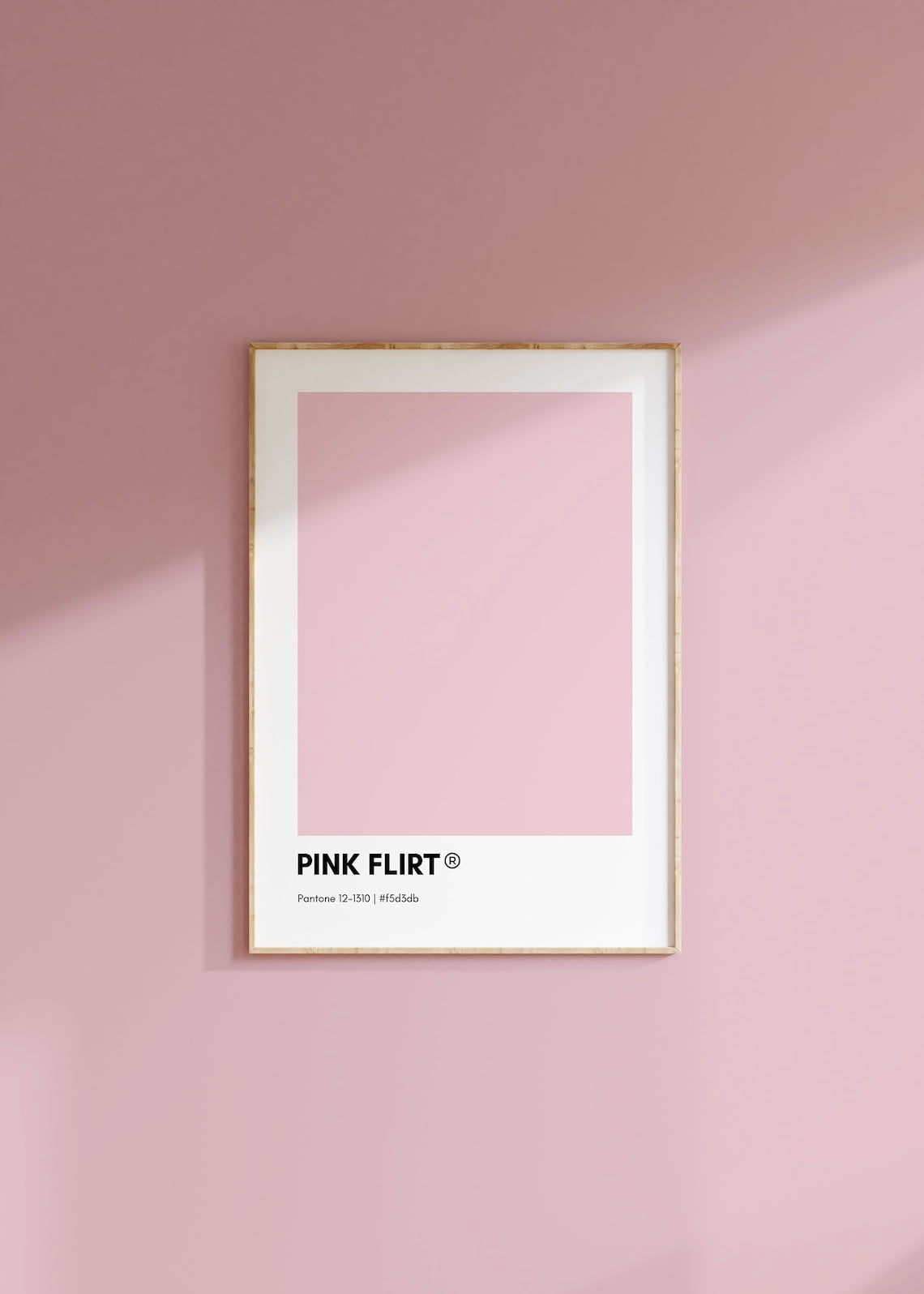 Pink Flirt Pantone Print Poster, Pink Pantone Poster Print, Pink Wall ...