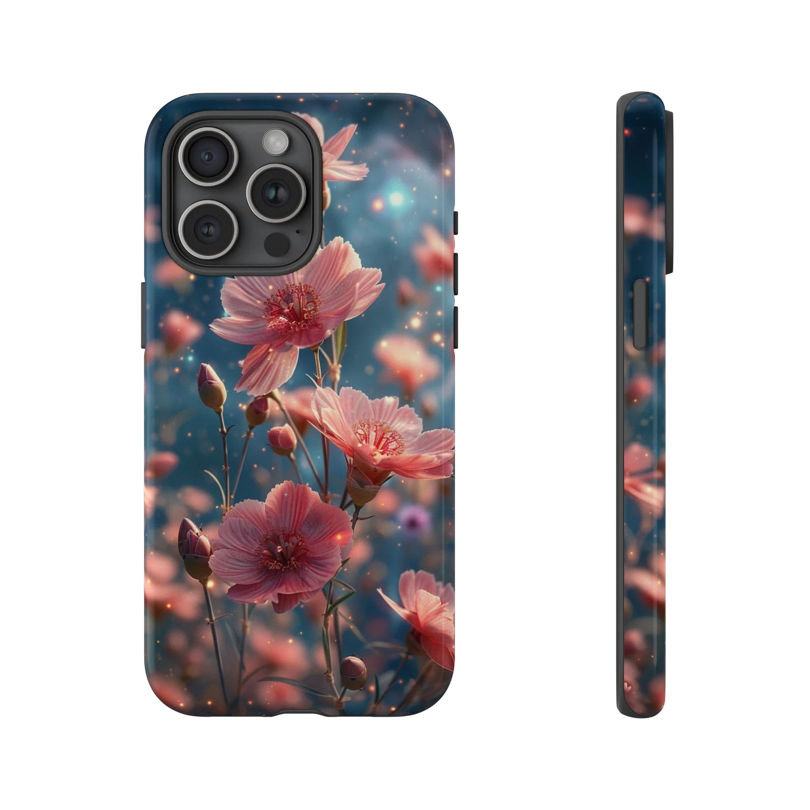 Pink Floral Bloom Garden Art Case for iPhone 17 through 11 Pro Max ...