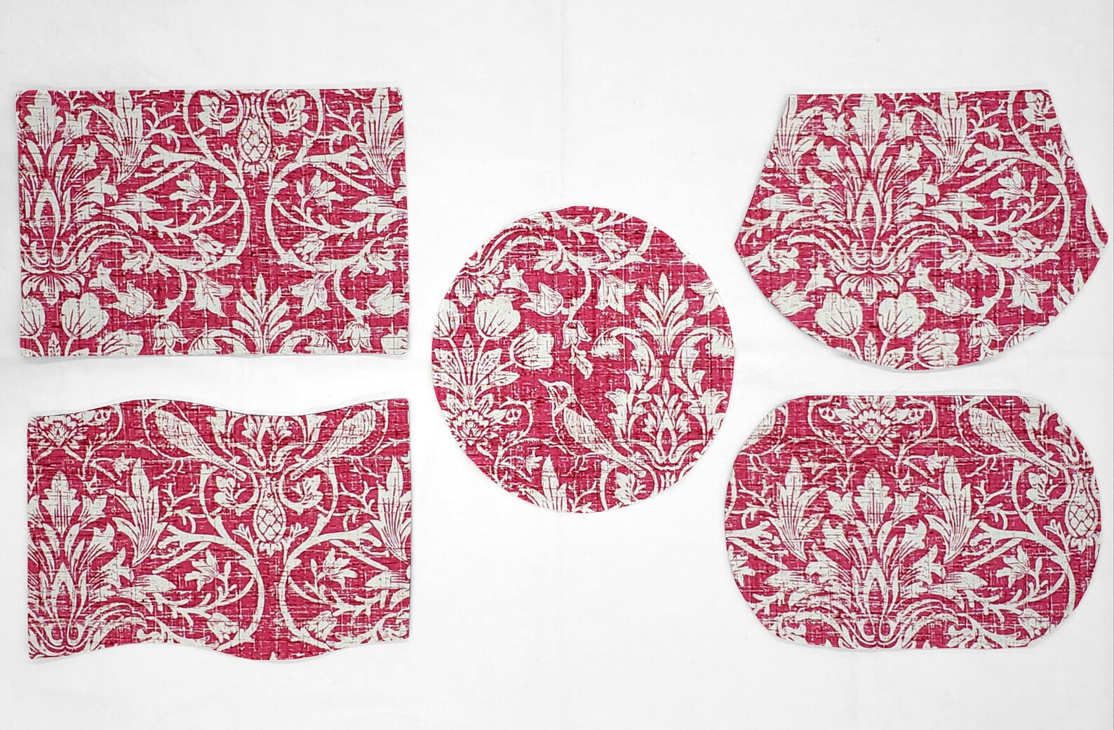 Pink Floral Damask Placemats by Penny's Needful Things (Wedge - Set of ...