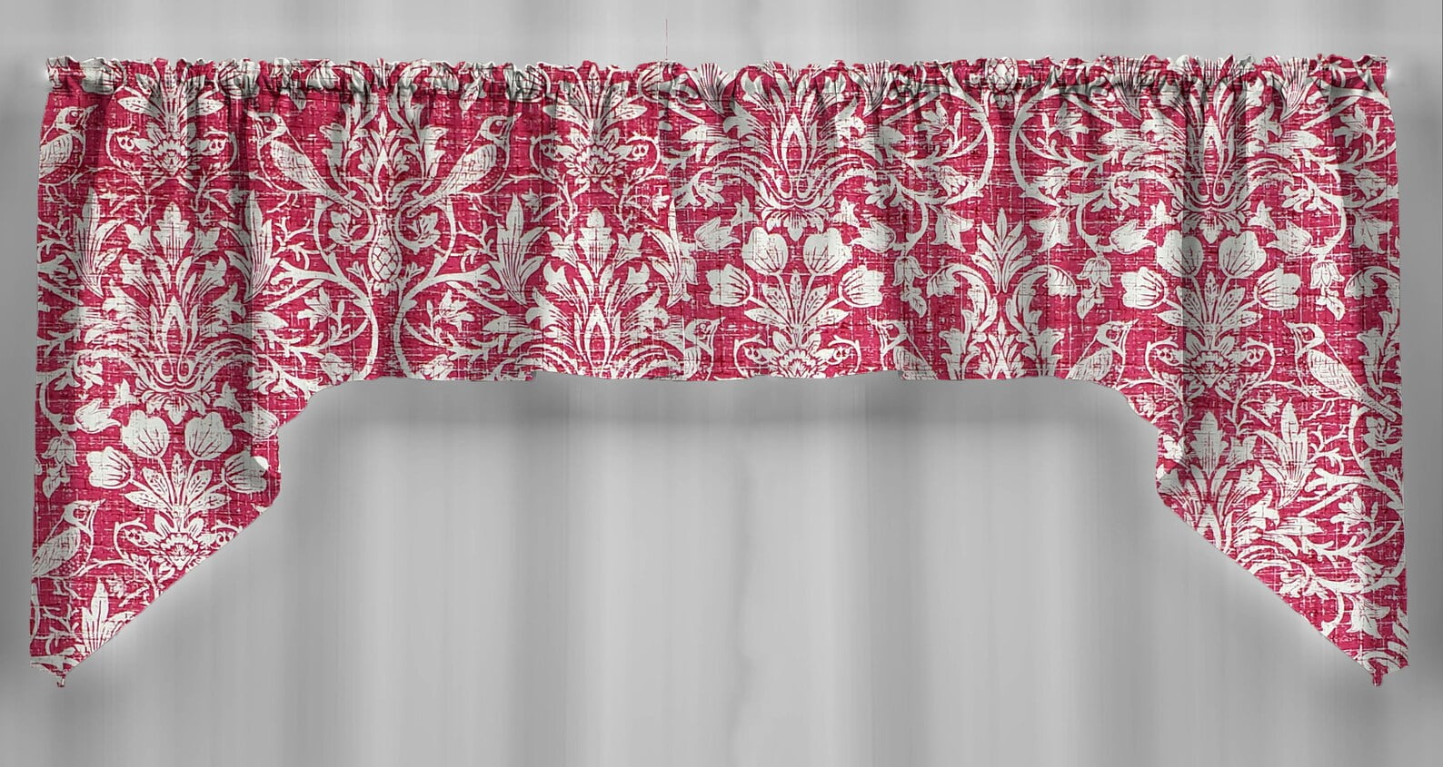 Pink Floral Damask Swag Panels by Penny's Needful Things (Set of 2) 24 ...