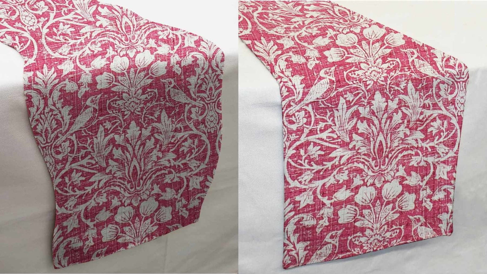 Pink Floral Damask Table Runner by Penny's Needful Things (6 Feet Long ...