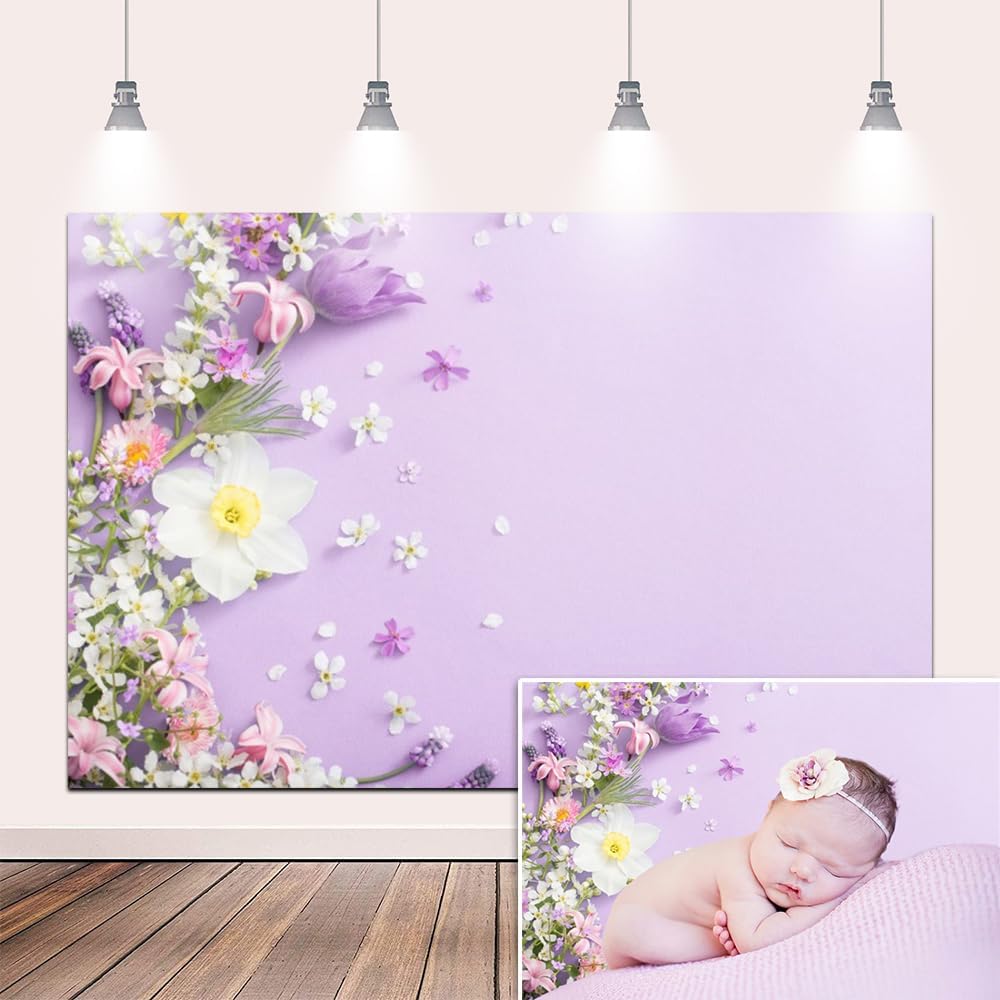 Pink Floral Newborn Baby Backdrop Newborn Baby Infant Photo Shooting ...