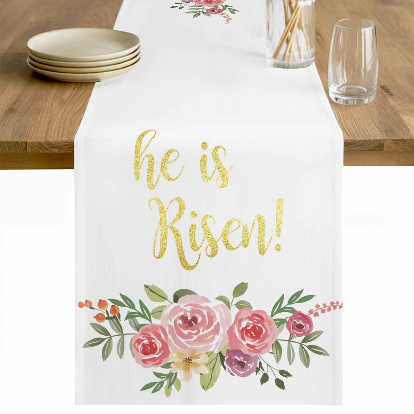 Pink Floral Table Runner 108 Inches Long Farmhouse Dress Scarves ...