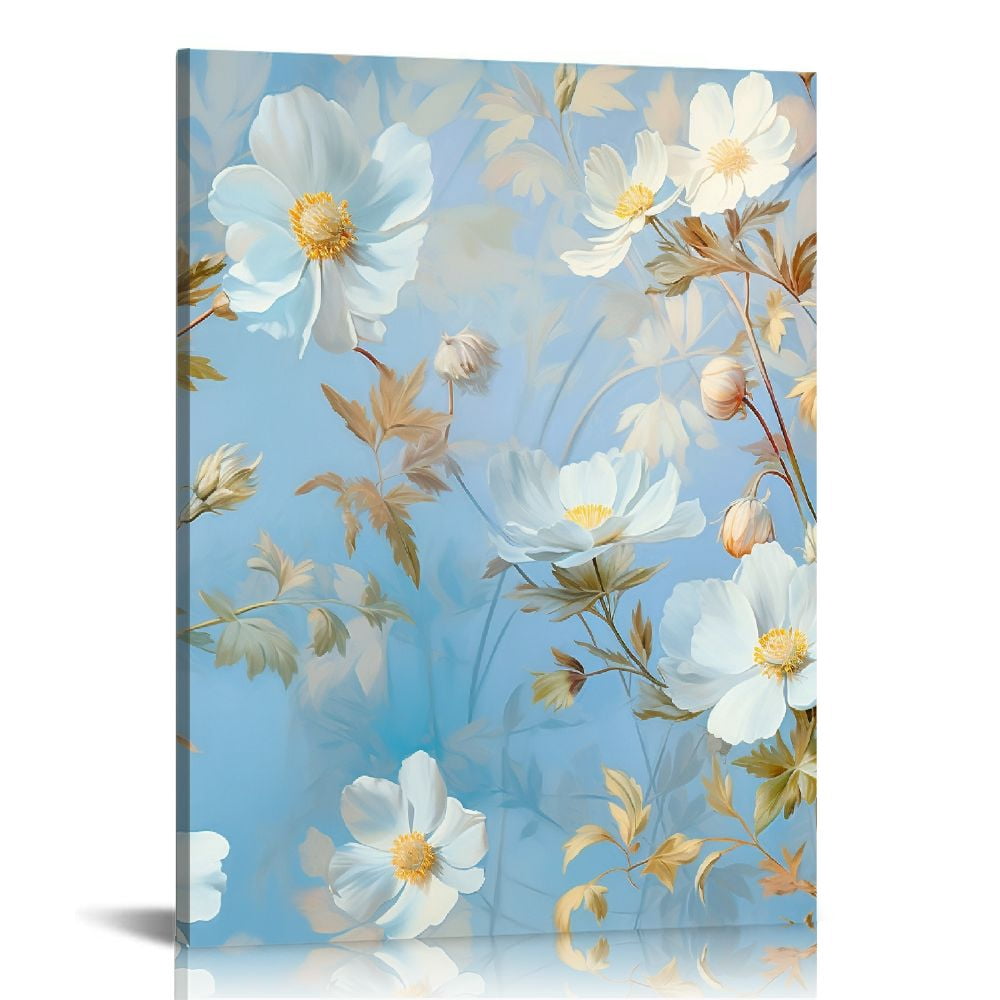 Pink Floral Wall Art Set - Pink Flower Canvas Wall Decor Pastel Peony ...