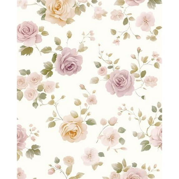 Pink Floral Wallpaper Peel and Stick, Boho Small Wildflowers Removable ...