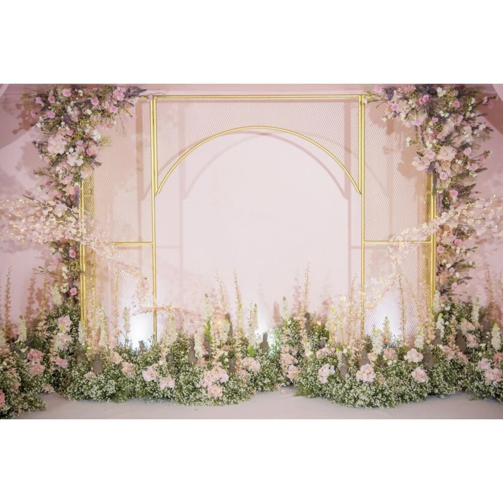 Pink Floral Wedding Boho Backdrop Maternity Photography Newborn ...