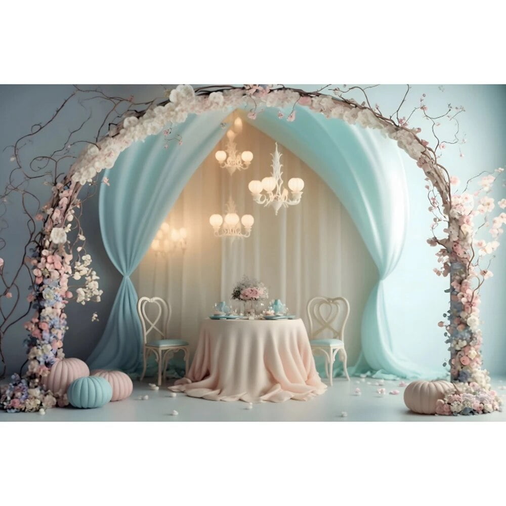 Pink Floral Wedding Boho Backdrop Maternity Photography Newborn ...