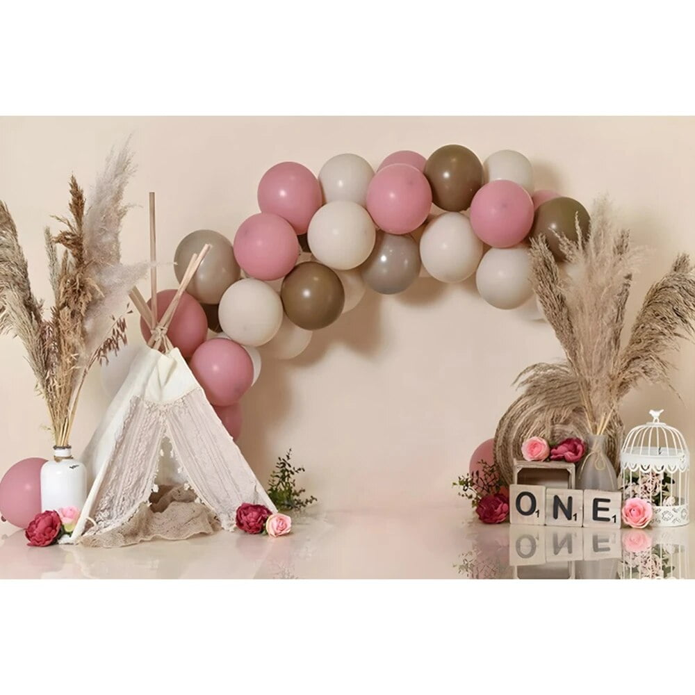 Pink Floral Wedding Boho Backdrop Maternity Photography Newborn ...