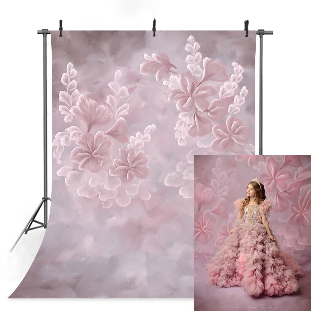 Pink Flower Backdrops Girl Photography Pregnant Woman Portrait ...