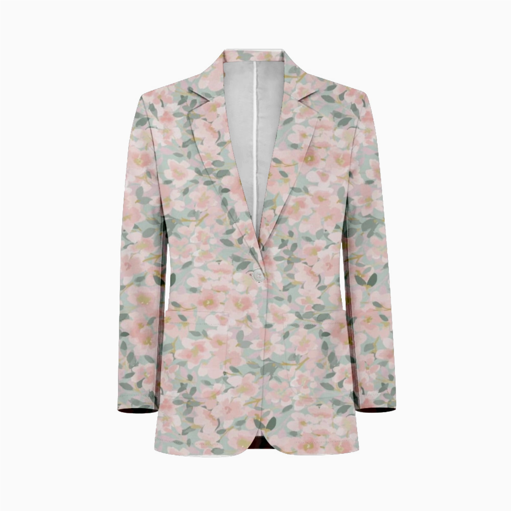 Pink Flower Cherry Blossoms Customized Men's Suits full man Shawl ...