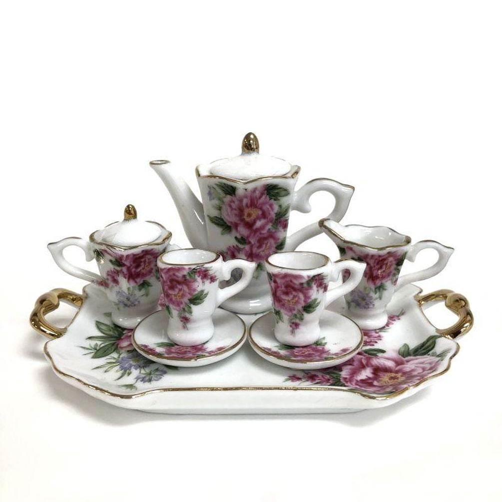 Pink Flower Tea Set - Walmart.com