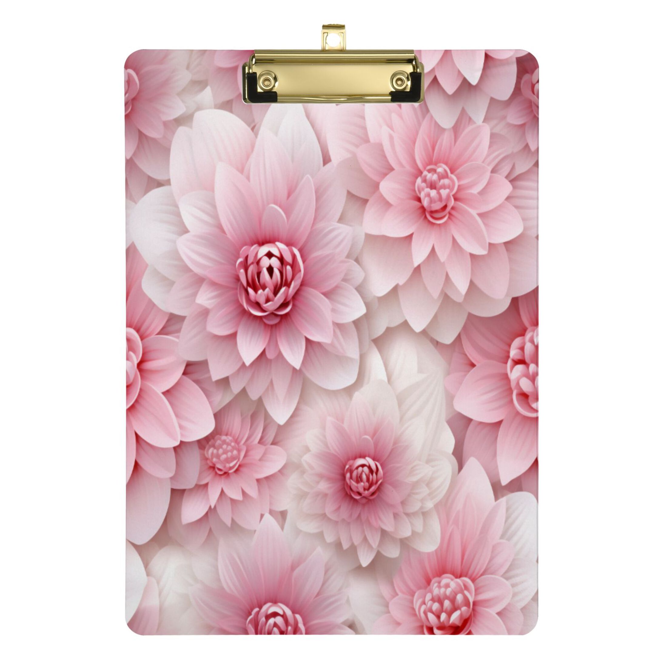 Pink Flowers Floral Acrylic Clipboards A4 Standard Letter Size ...
