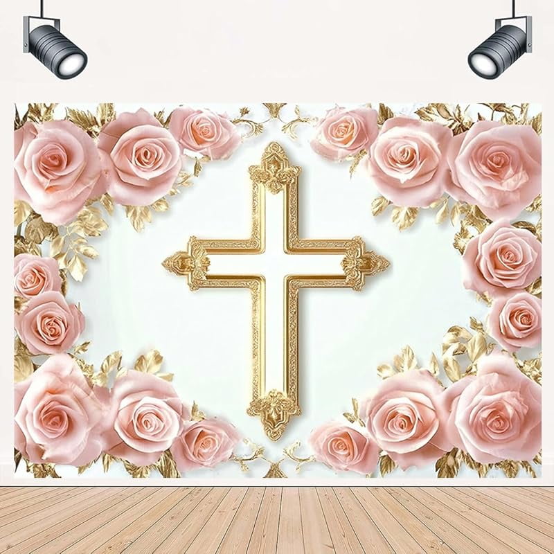 Pink Flowers Girl First Holy Communion Photography Background Boy First ...