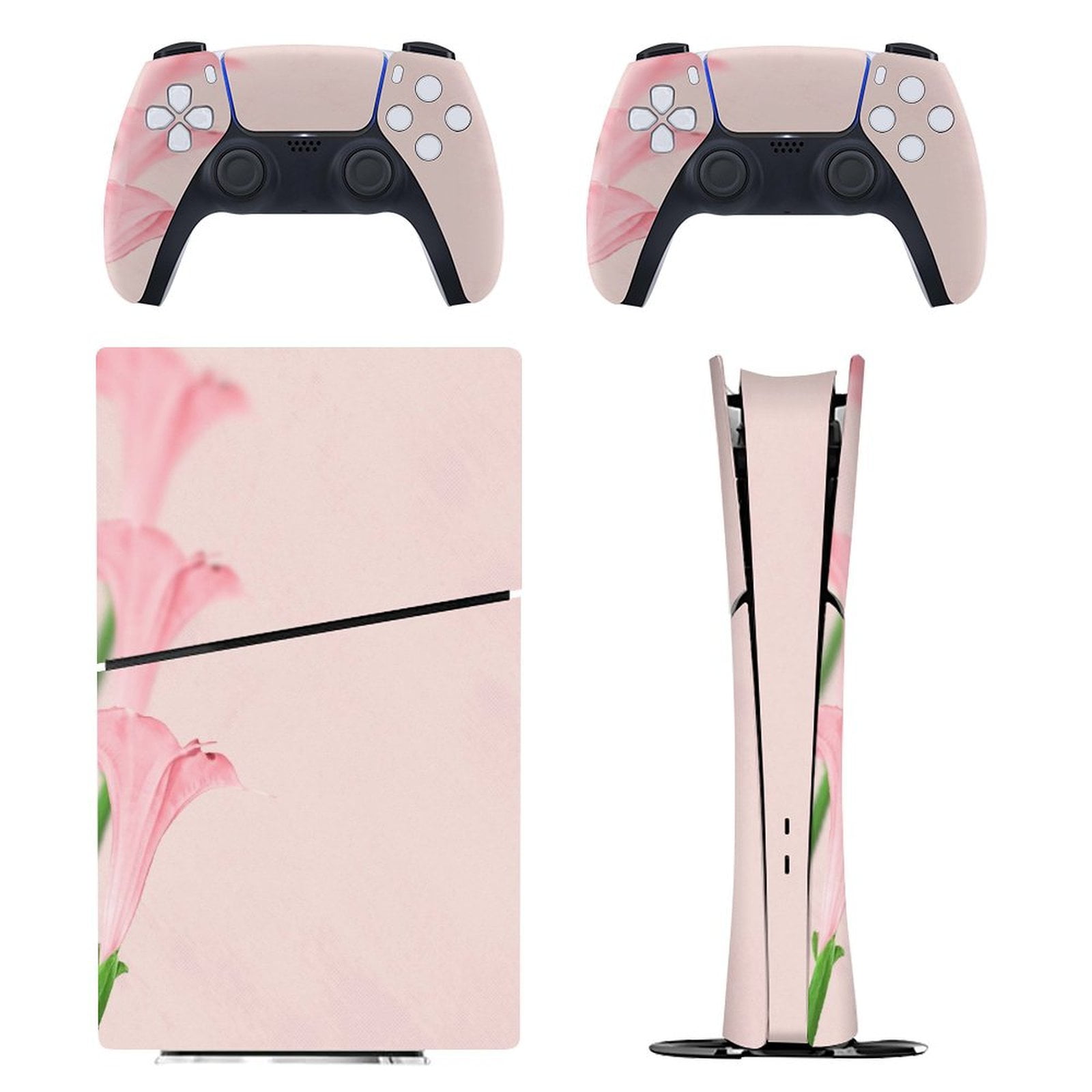 Pink, Flowers, Green, Women's Day PS5/PS5 Slim Digital Disc Skin ...