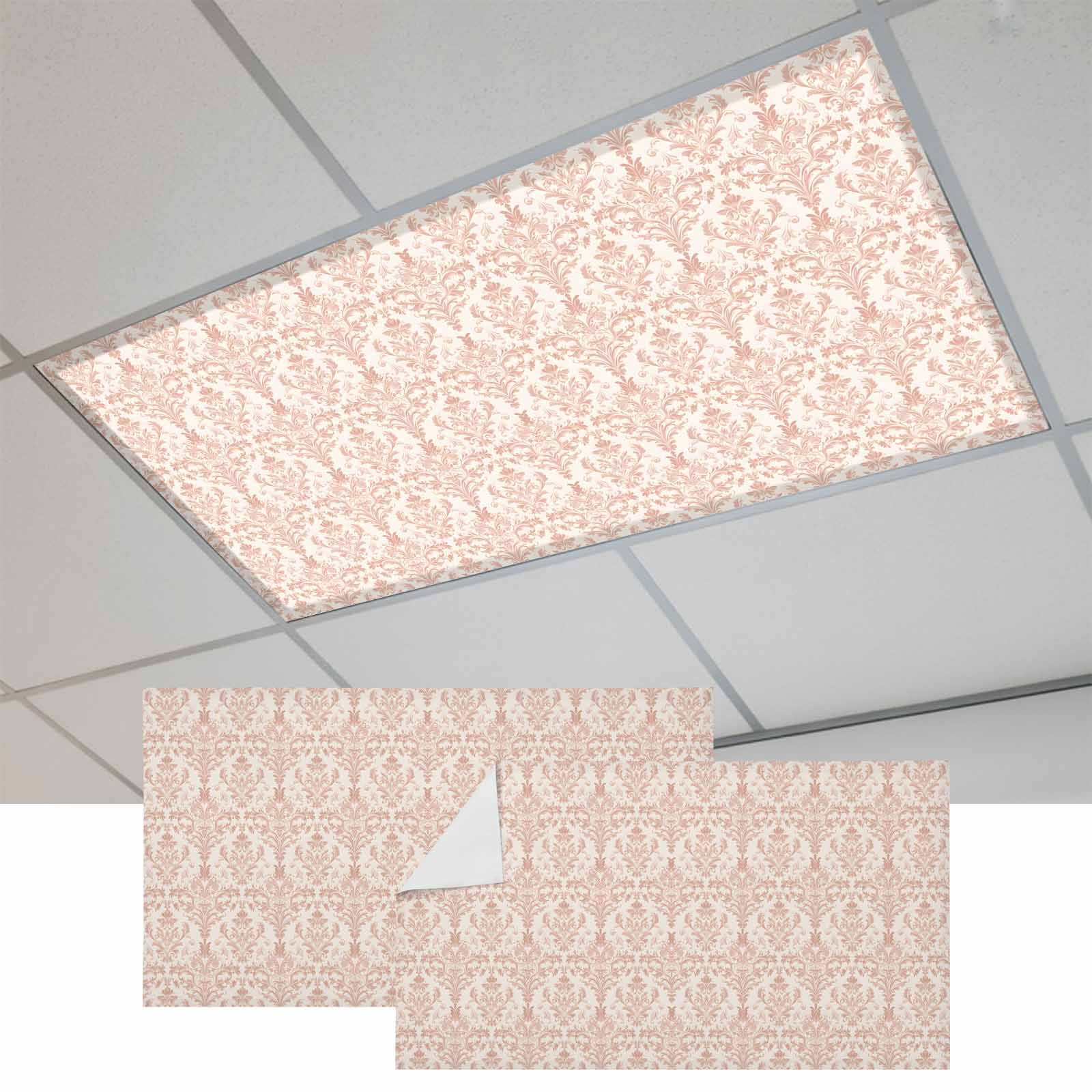 Pink Flowers Magnetic Fluorescent Light Covers for Ceiling Lights 2x4Ft ...