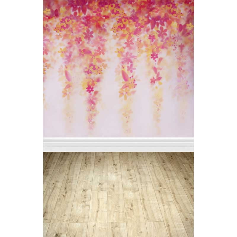 Pink Flowers Photography Backdrops Wooden Floor Backgrounds for Photo ...
