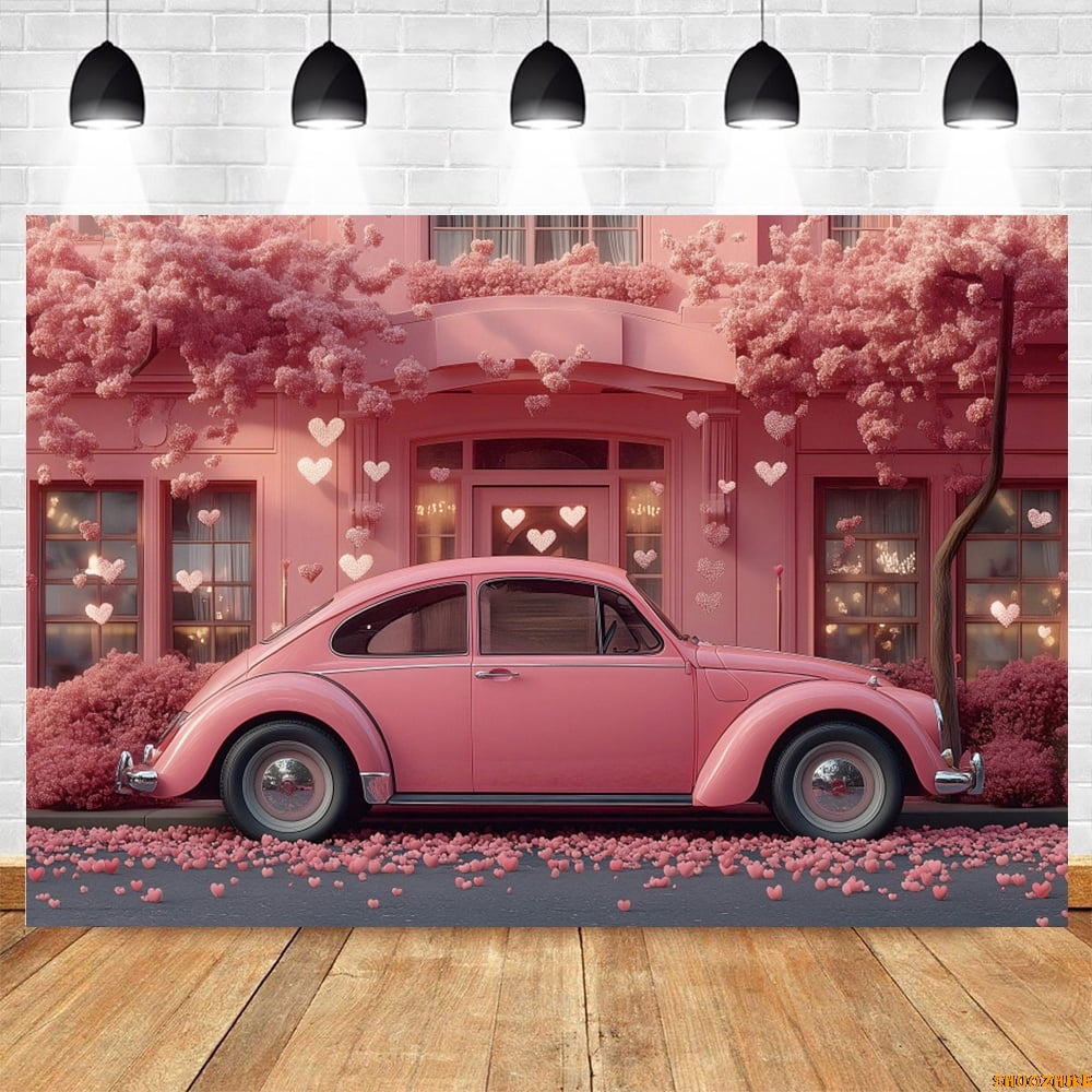 Pink Flowers Valtine's Day Street Photography Backdrop tic Valtine ...