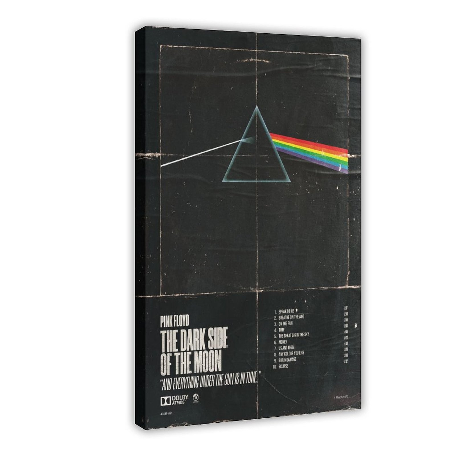 Pink Floyd Dark Side of The Moon Canvas Wall Art Print Poster For Home ...