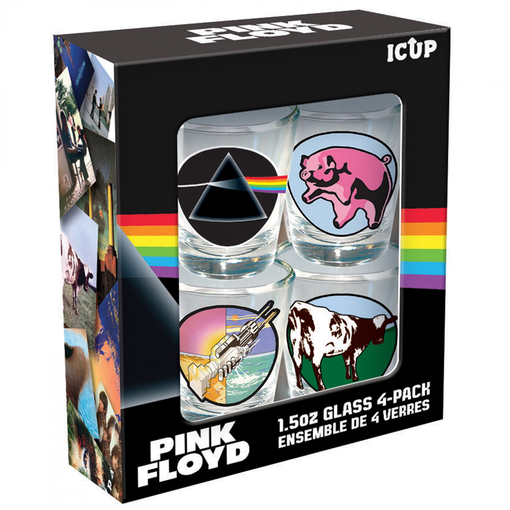 Pink Floyd Icons Shot Glass Set 4-Pack - Walmart.com
