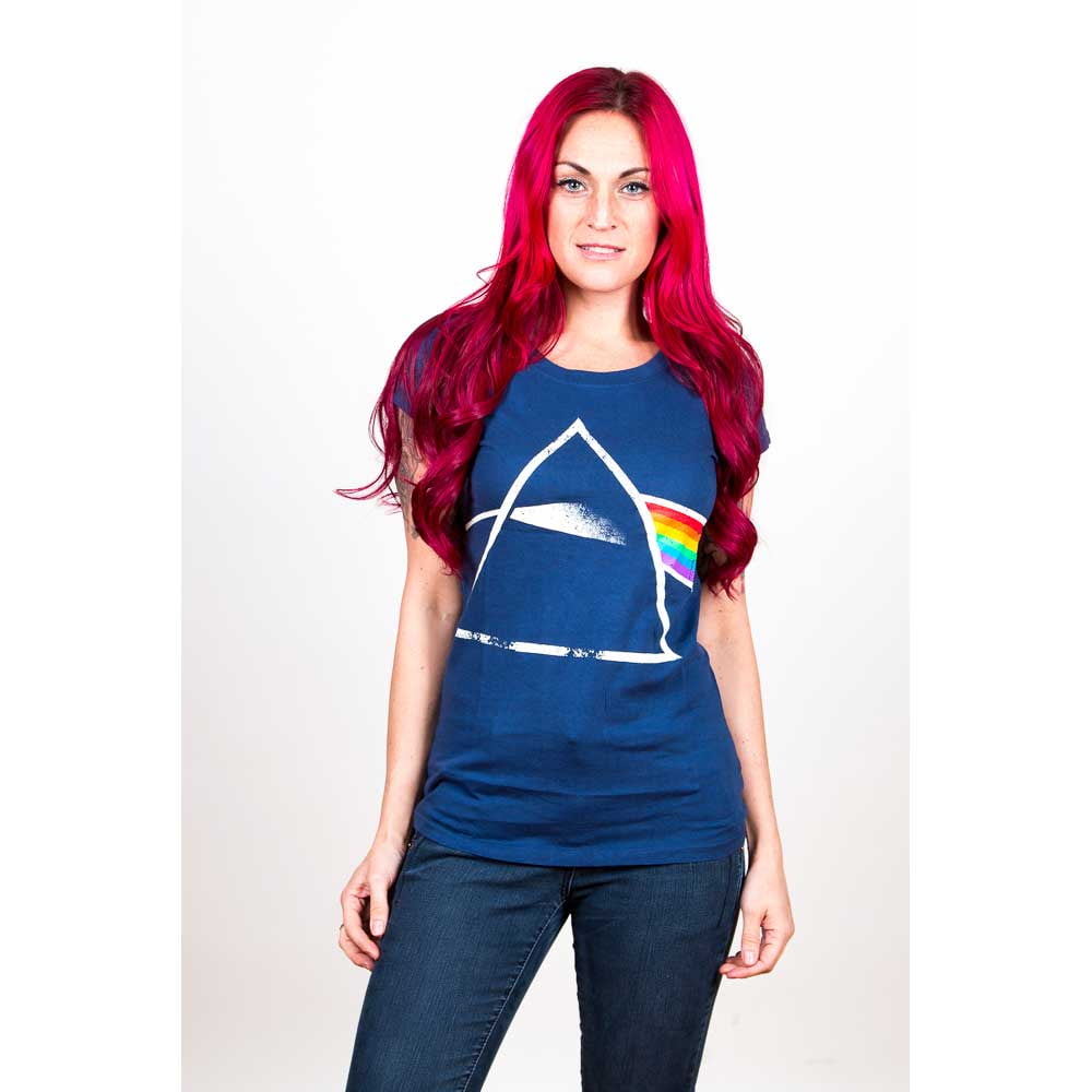 Pink Floyd Ladies T-Shirt: Dark Side of the Moon (Back Print) (Small ...