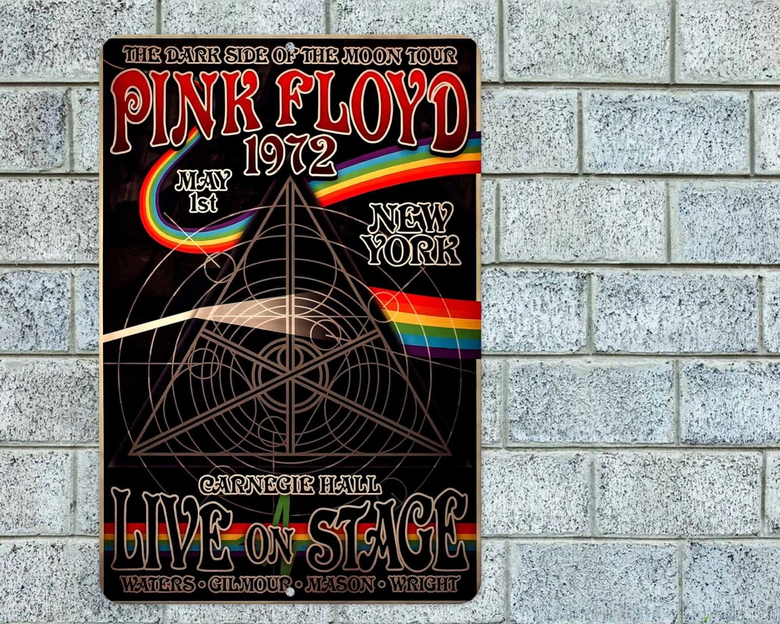 Pink Floyd Nyc Sign Aluminum Metal 8"X12" Garage Man Cave Classic Rock ...