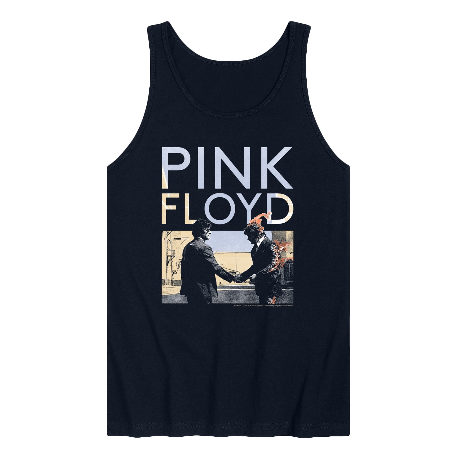 Pink Floyd - Pink Floyd WYWH Handshake Fire - Men's Sleeveless Graphic ...