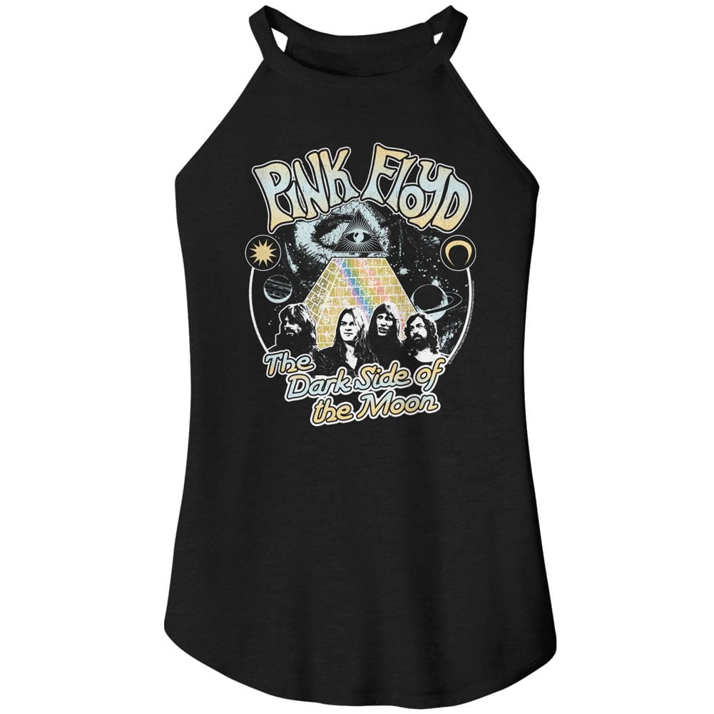 Pink Floyd Space Pyramid Black Women's Sleeveless Rocker Tank Top ...