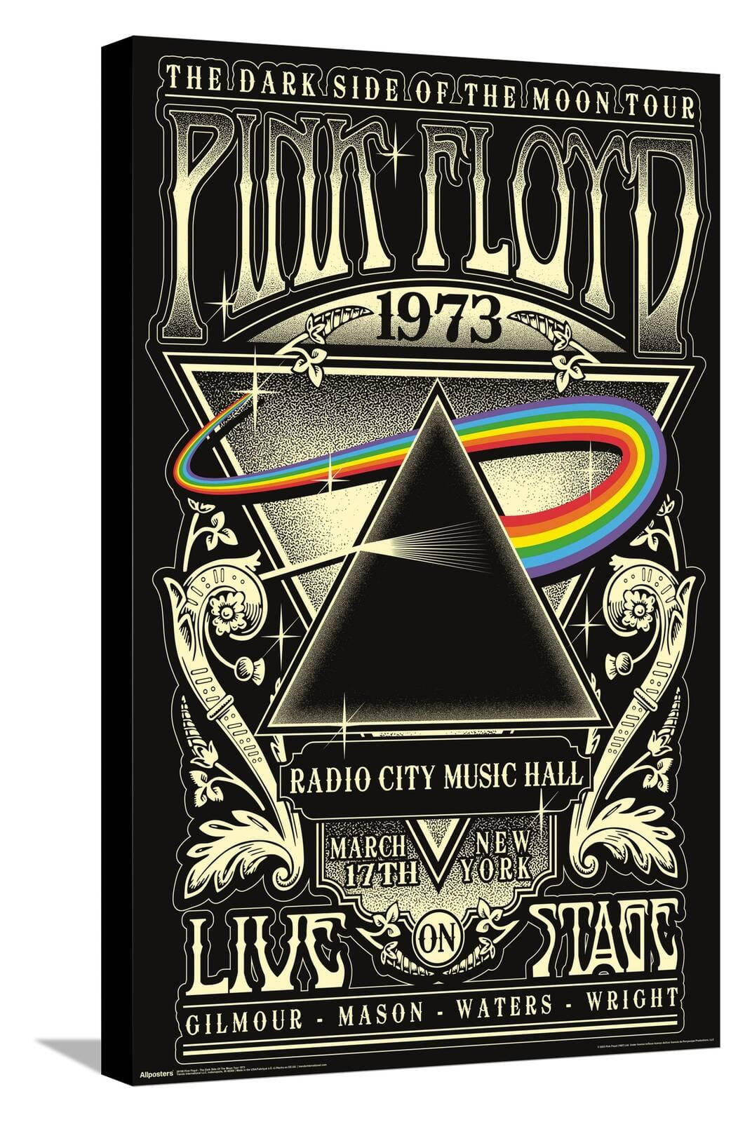 Pink Floyd - The Dark Side Of The Moon Tour 1973 Canvas Wall Poster, 14 ...
