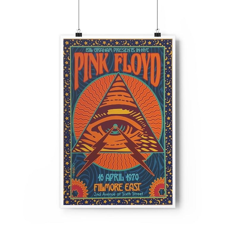 Pink Floyd Vintage Concert Rock Poster , Wall Art , Pink Floyd Concert ...