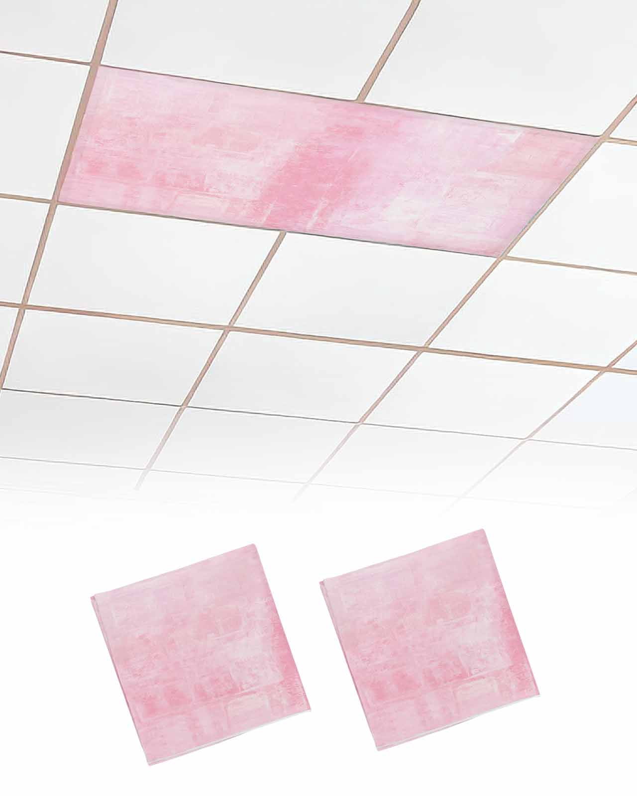 Pink Fluorescent Light Covers for Ceiling Lights 4x2 feet,2 Pack ...