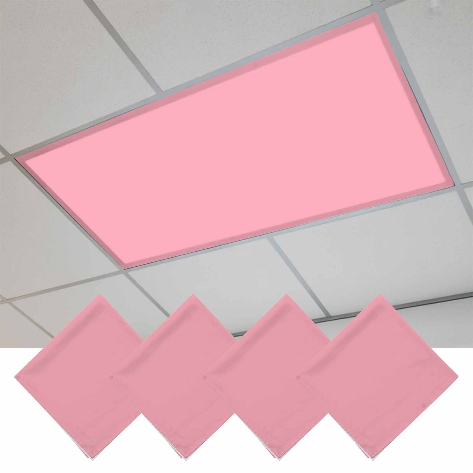 Pink Fluorescent Light Covers, Pure Pink Magnetic Light Covers for ...