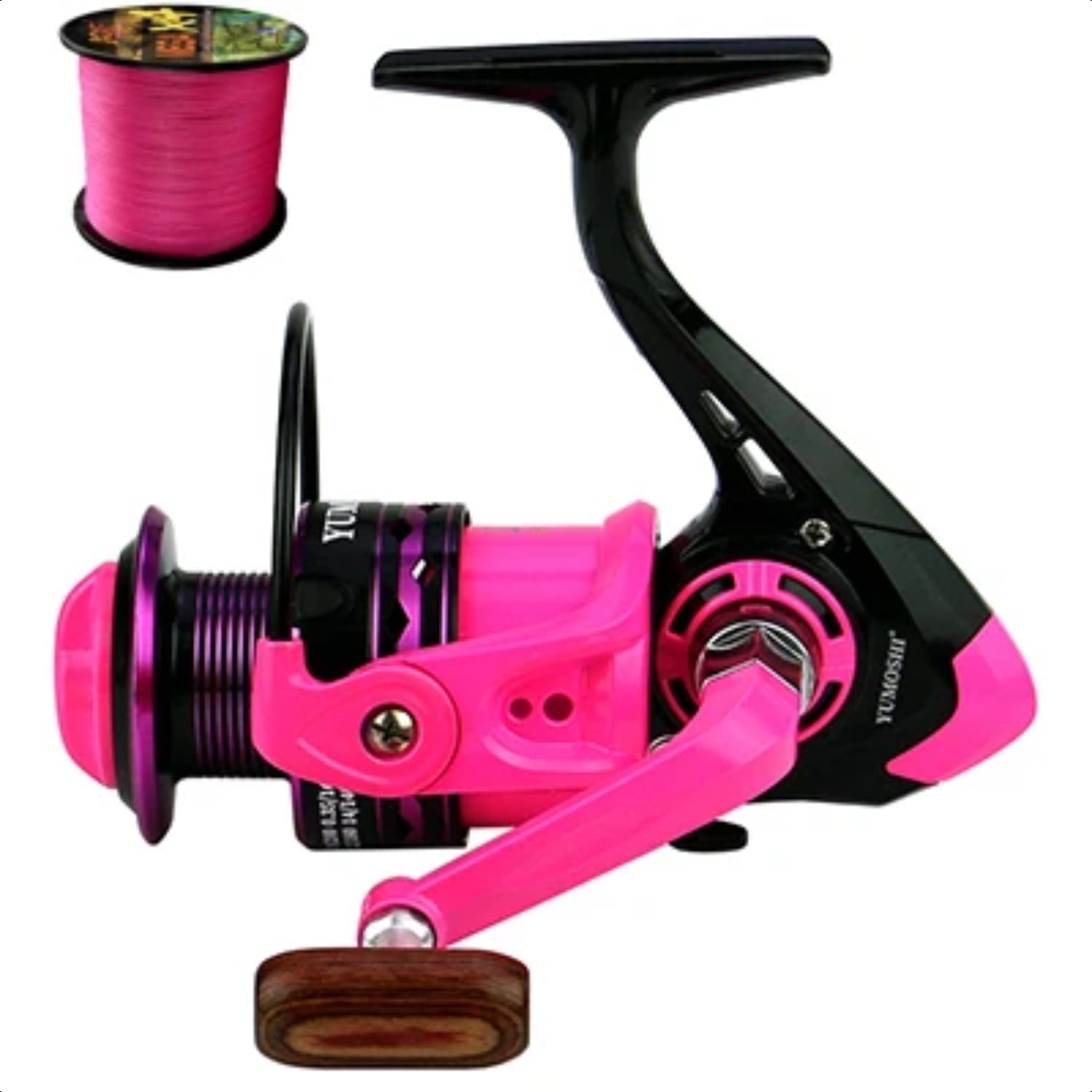 Pink Fly Fishing Reel 2000-7000 High Speed 5.2 1 Ratio Spinning Fishing ...