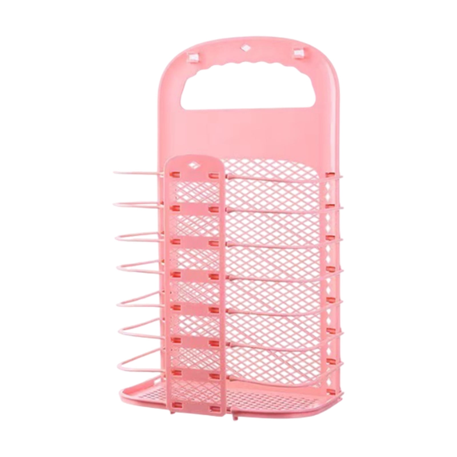 Pink Foldable Wall Mounted Dirty Clothes Hamper Storage Basket For ...