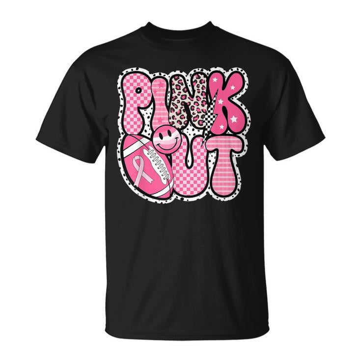 Pink Out Football Team T-Shirt – Breast Cancer Awareness Month Graphic ...