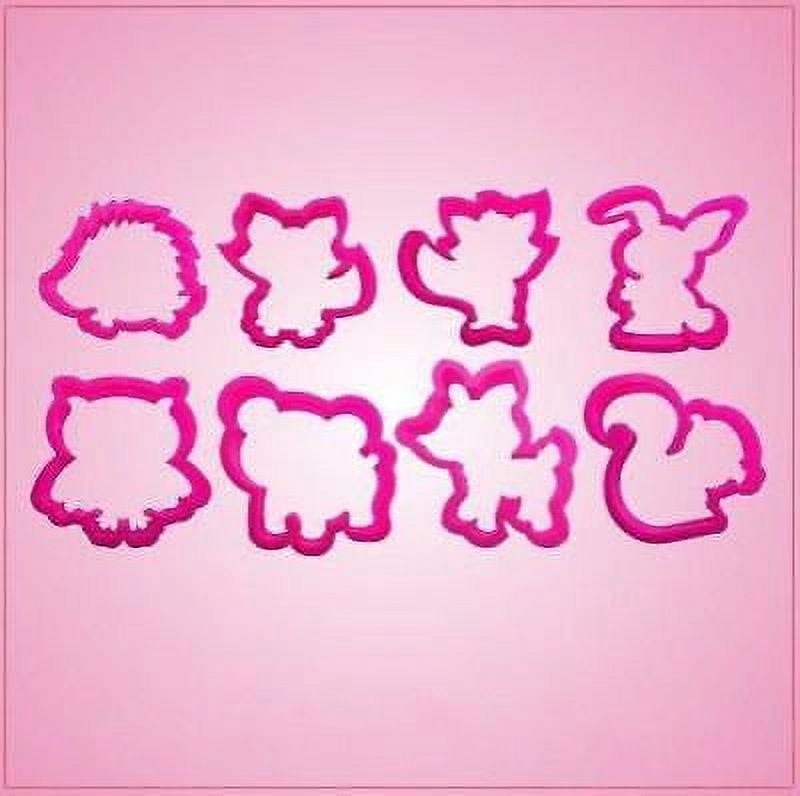 Pink Forest Animal Cookie Cutter Set - Walmart.com