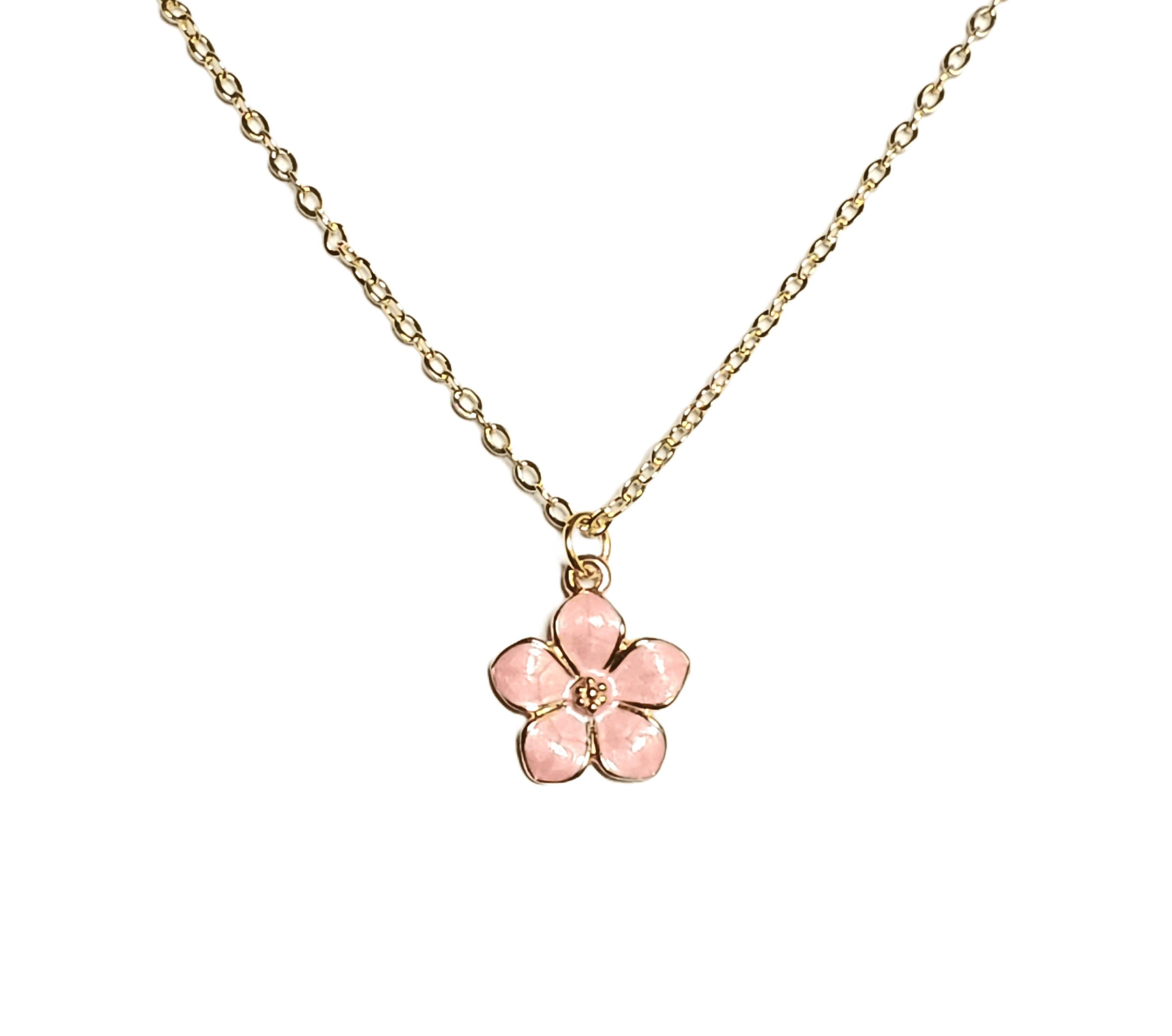 Pink Forget Me Not Necklace - Walmart.com