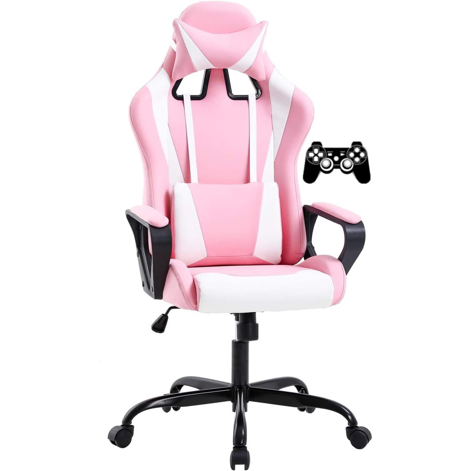 Pink Gaming Chair High-Back Office Chair Ergonomic Video Game Chairs ...