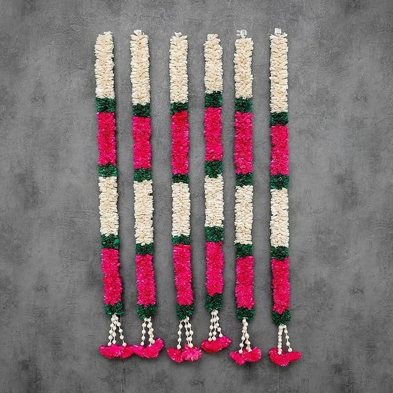 Desi Favors 3-Ft Pink Garland Decor | Diwali, Wedding, Housewarming ...