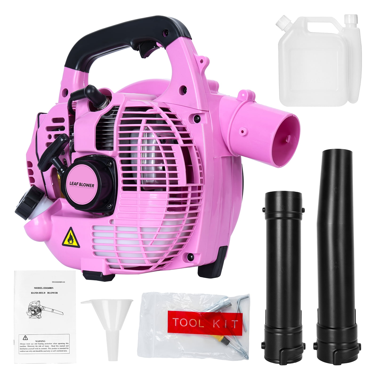 Pink Gas Leaf Blower, 26cc 2-Stroke Engine, 380CFM 180MPH, Efficient ...