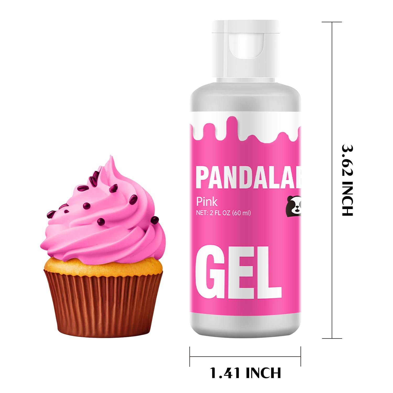 Pink Gel Food TWE5 Coloring - Pandalab 2 Ounce High Concentrated Food ...