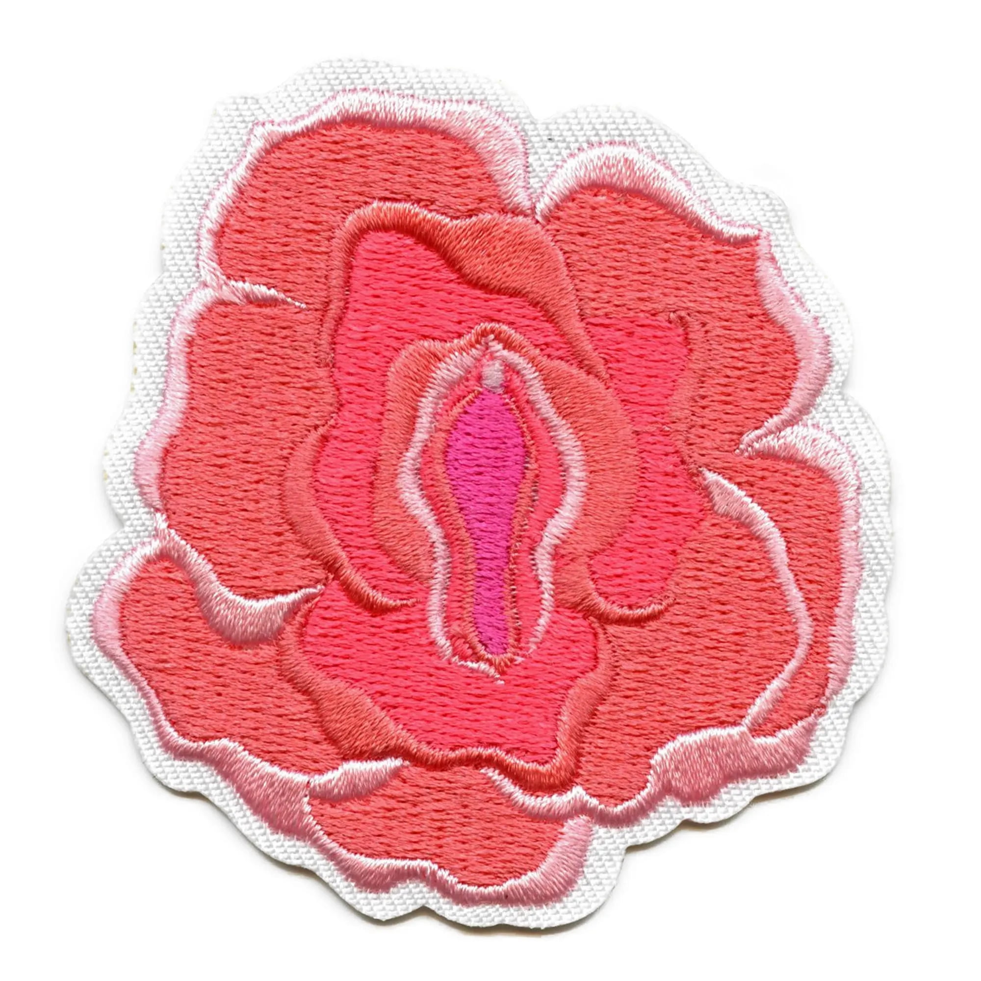 Pink Genitalia Flower Patch Pretty Anatomy Floral Embroidered Iron On ...