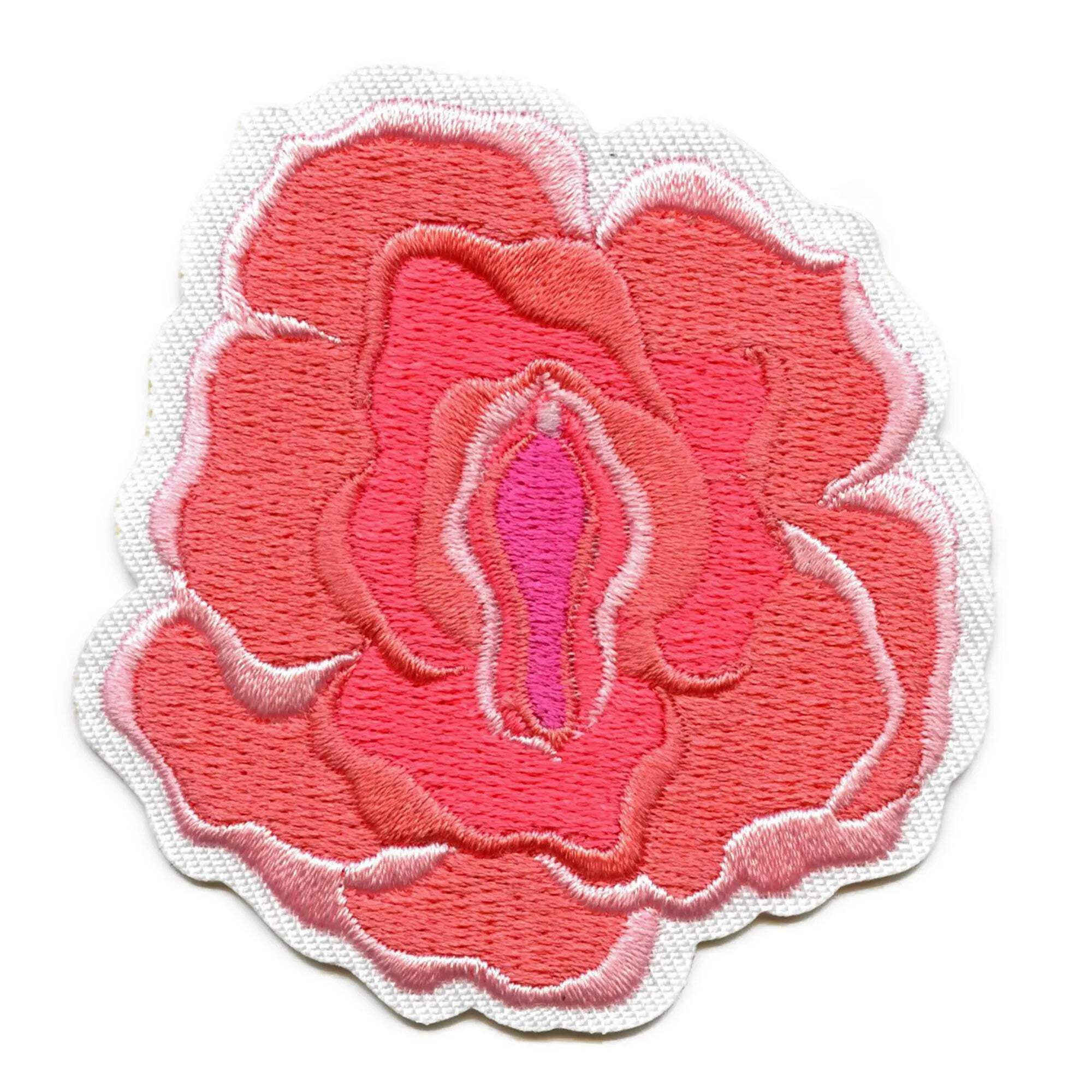 Pink Genitalia Flower Patch Pretty Anatomy Floral Embroidered Iron On ...